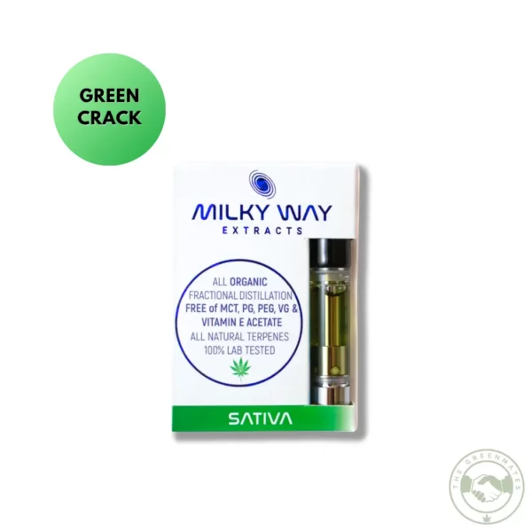 Green Crack 1 gram THC Vape Cartridge - Milky Way - Weed Delivery Victoria